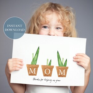 Mom Thanks for Helping Us Grow Sibling Handprint Craft Art | 3 Hands ...