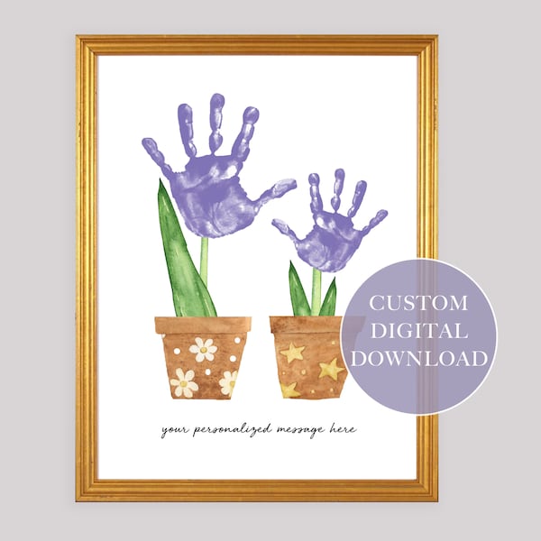 Handprint Flower Art - Etsy