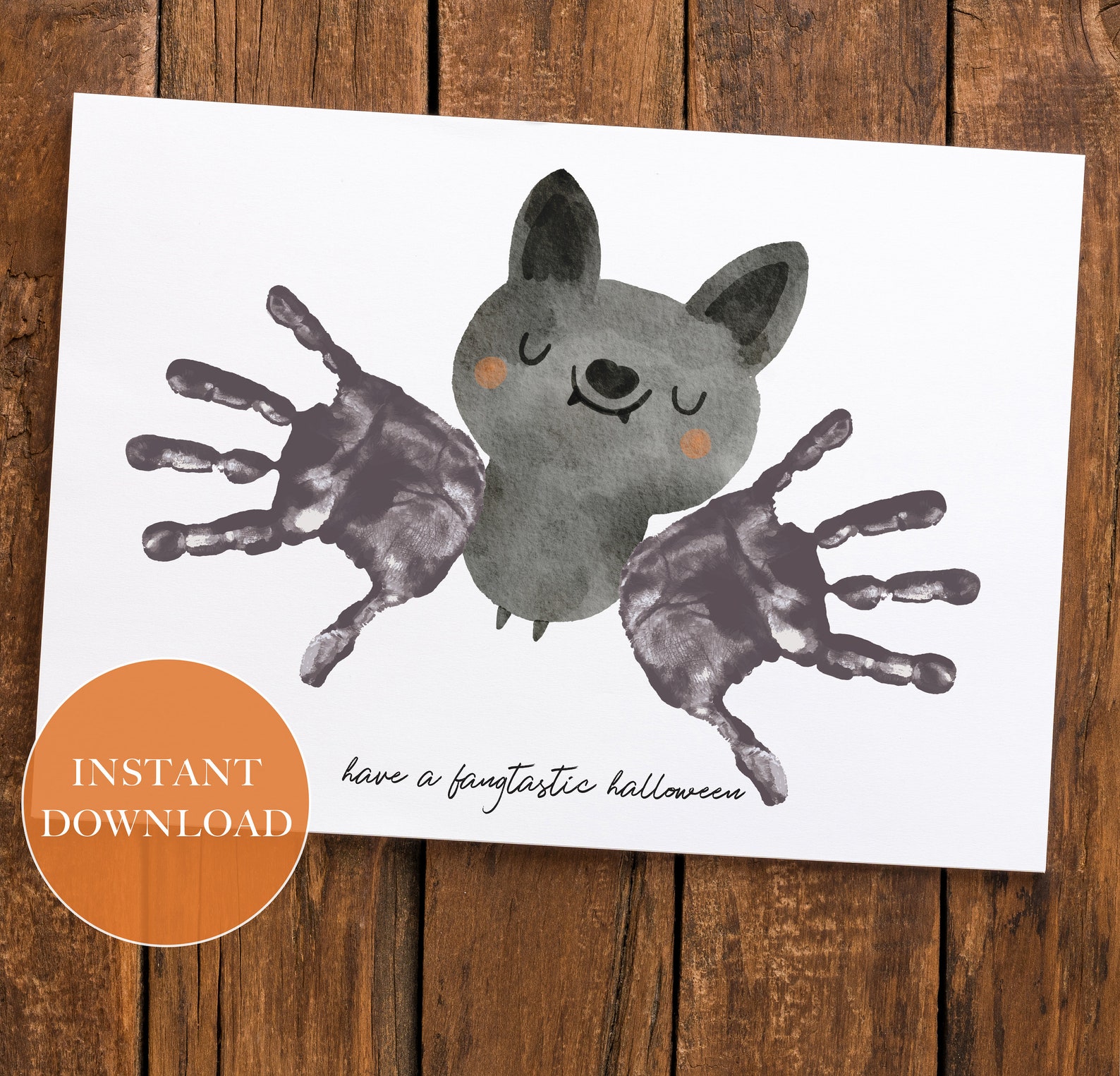 Halloween Bat Handprint Craft | Halloween Handprint Art | Baby Toddler ...