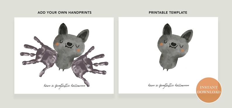 Halloween Bat Handprint Craft | Halloween Handprint Art | Baby Toddler ...