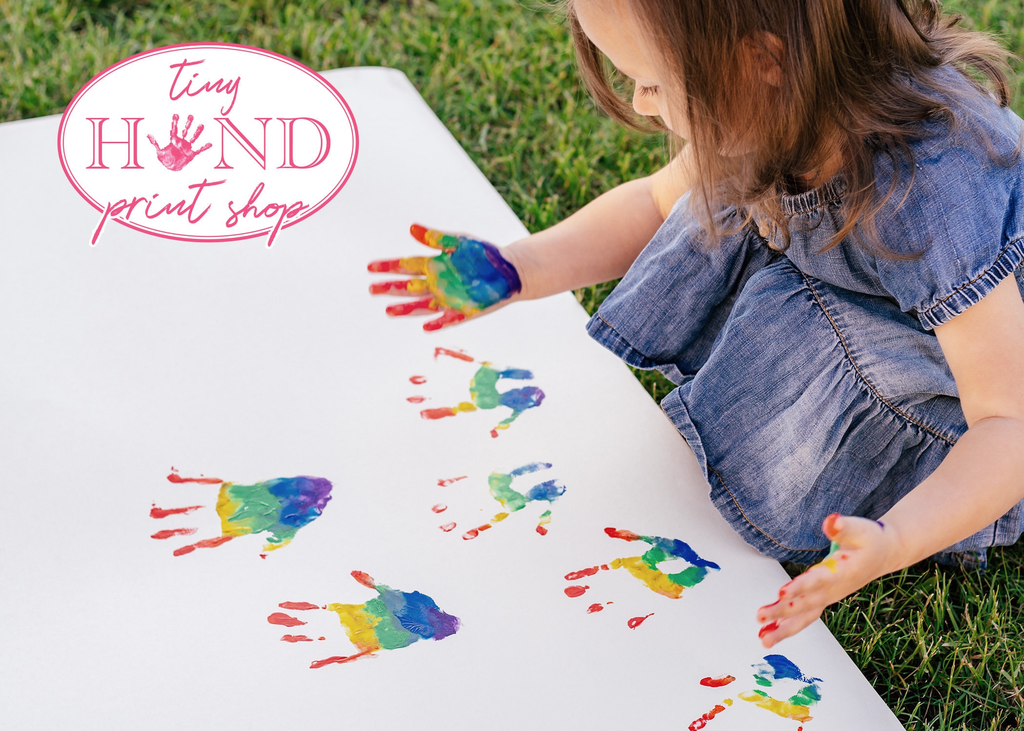 Thanks for Helping Us Grow Sibling Handprint Craft Art | 3 Hands | Baby ...