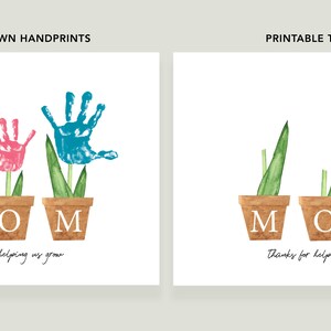 Mom Thanks for Helping Us Grow Sibling Handprint Craft Art | 3 Hands ...