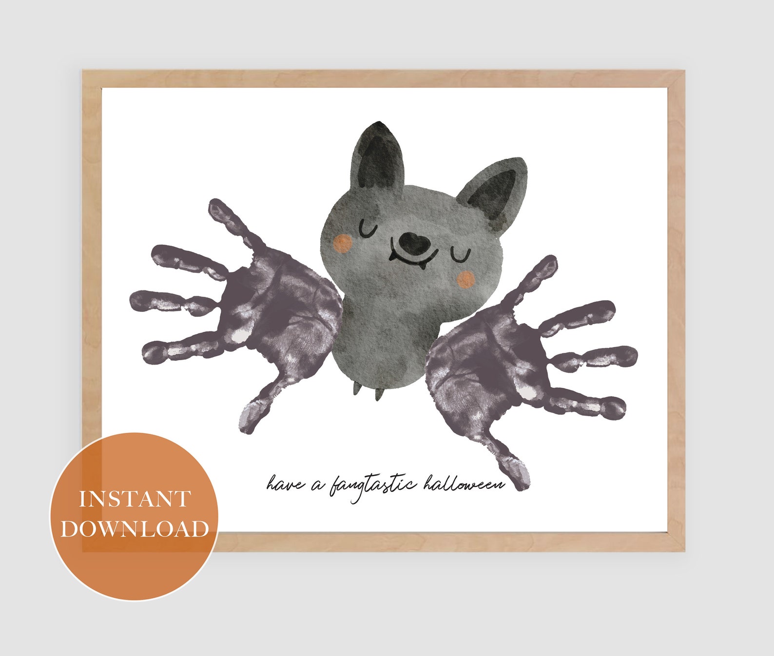 Halloween Bat Handprint Craft | Halloween Handprint Art | Baby Toddler ...