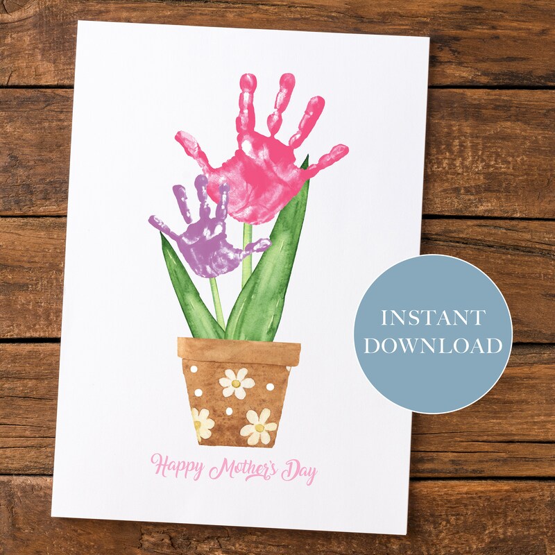 Mothers Day Handprint Art - Etsy