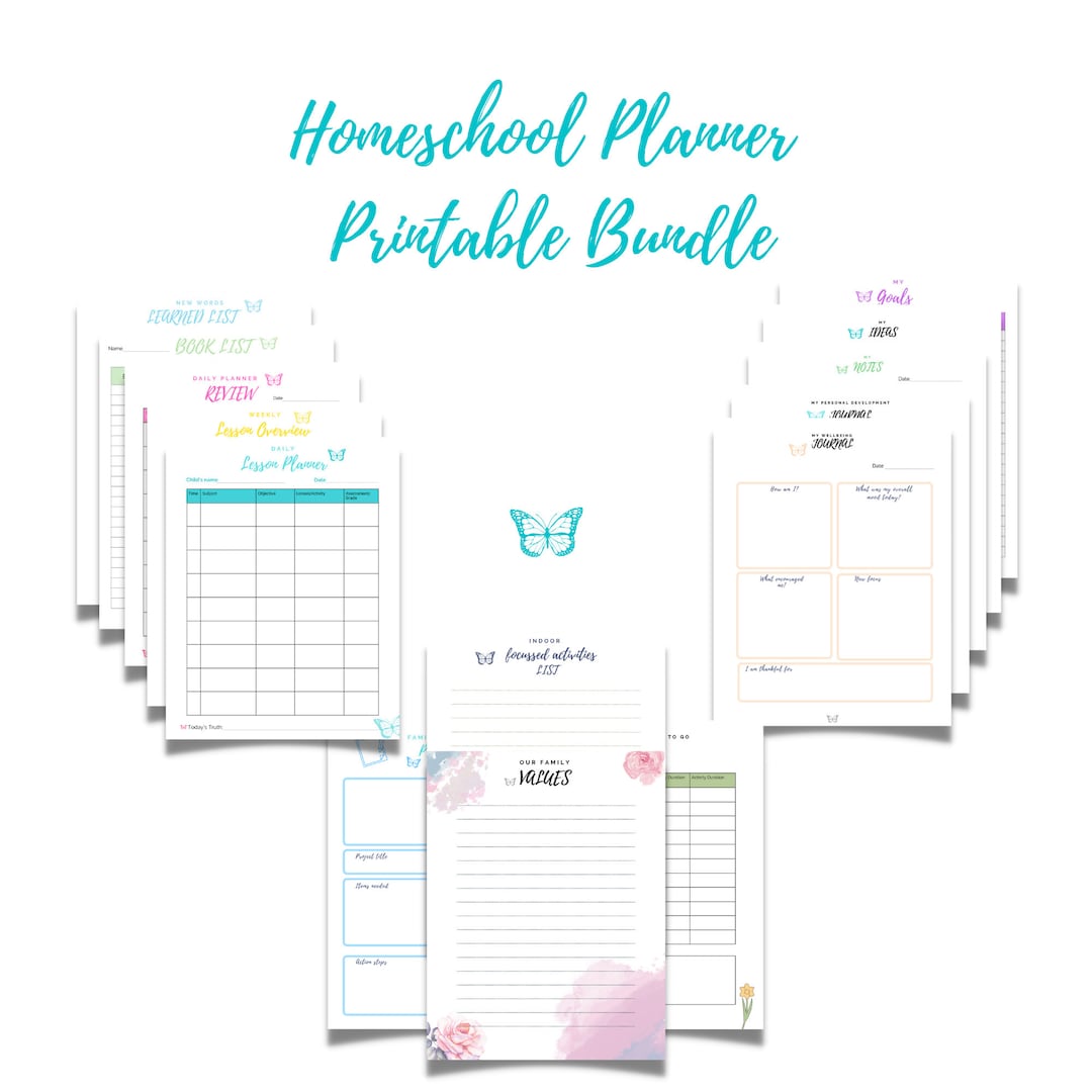 Homeschool Planner Printable Bundle - Etsy
