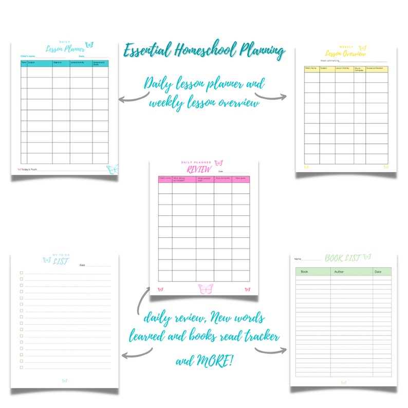 Homeschool Planner Printable Bundle - Etsy