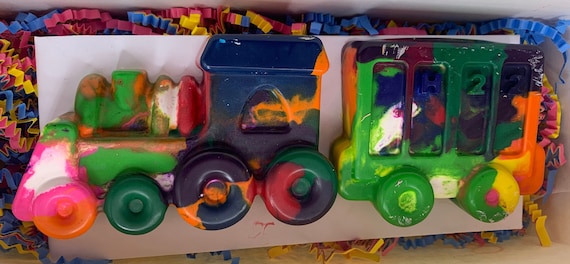 Jumbo Train Crayon Set - Etsy