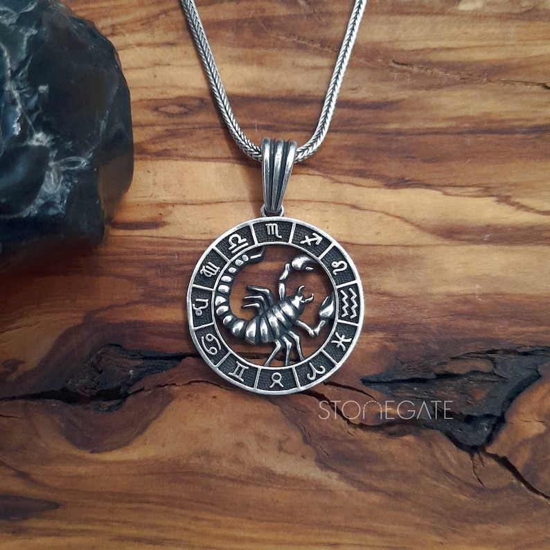 Sterling Silver Scorpio Necklace - Etsy