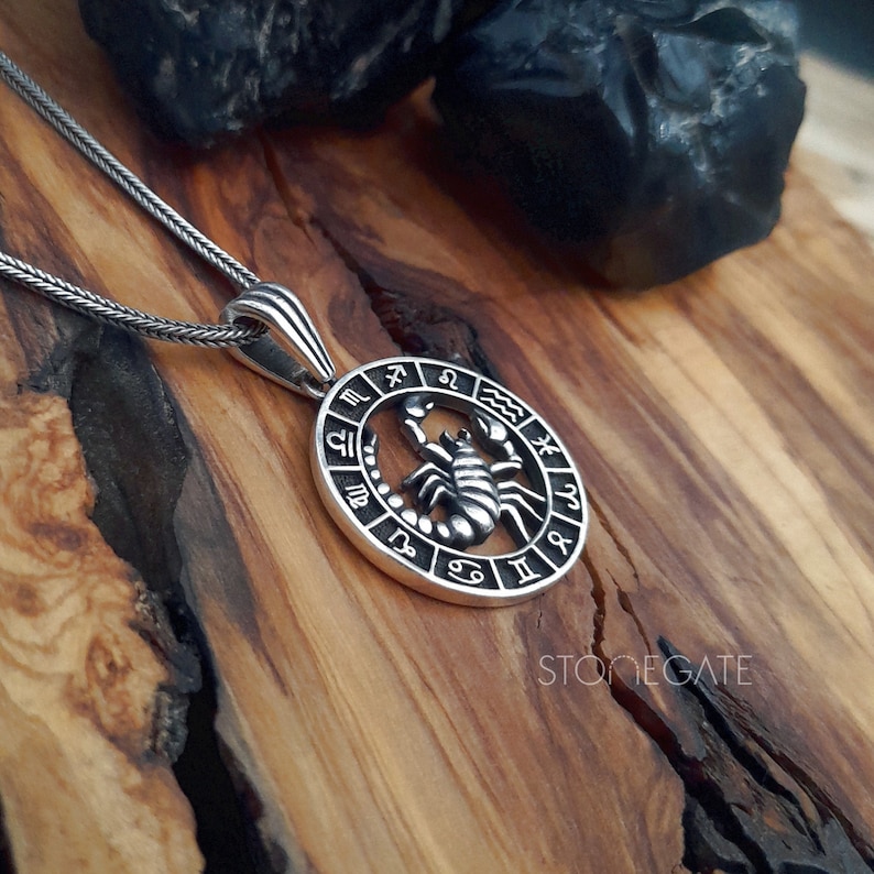 Sterling Silver Scorpio Necklace - Etsy