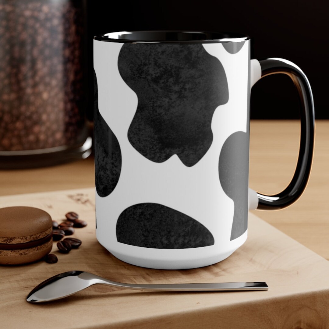 Cow Print Coffee Mug, Cow Print Ceramic Coffee Cup, Cow Lover Mug ...