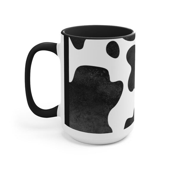 Cow Print Coffee Mug Cow Print Ceramic Coffee Cup Cow Lover - Etsy