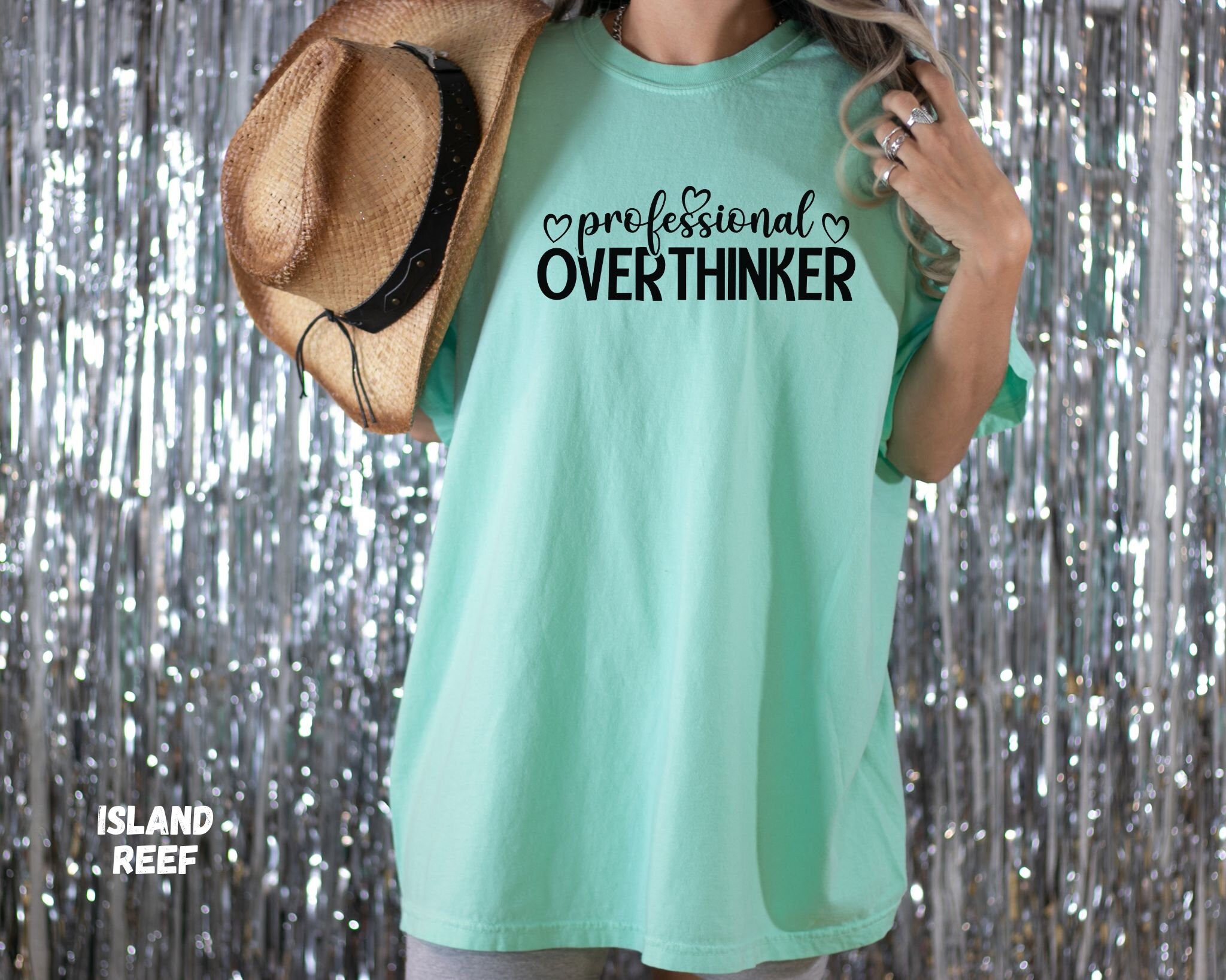 Professional Overthinker T-shirt, Women's Short Sleeve Crew Neck, Self ...