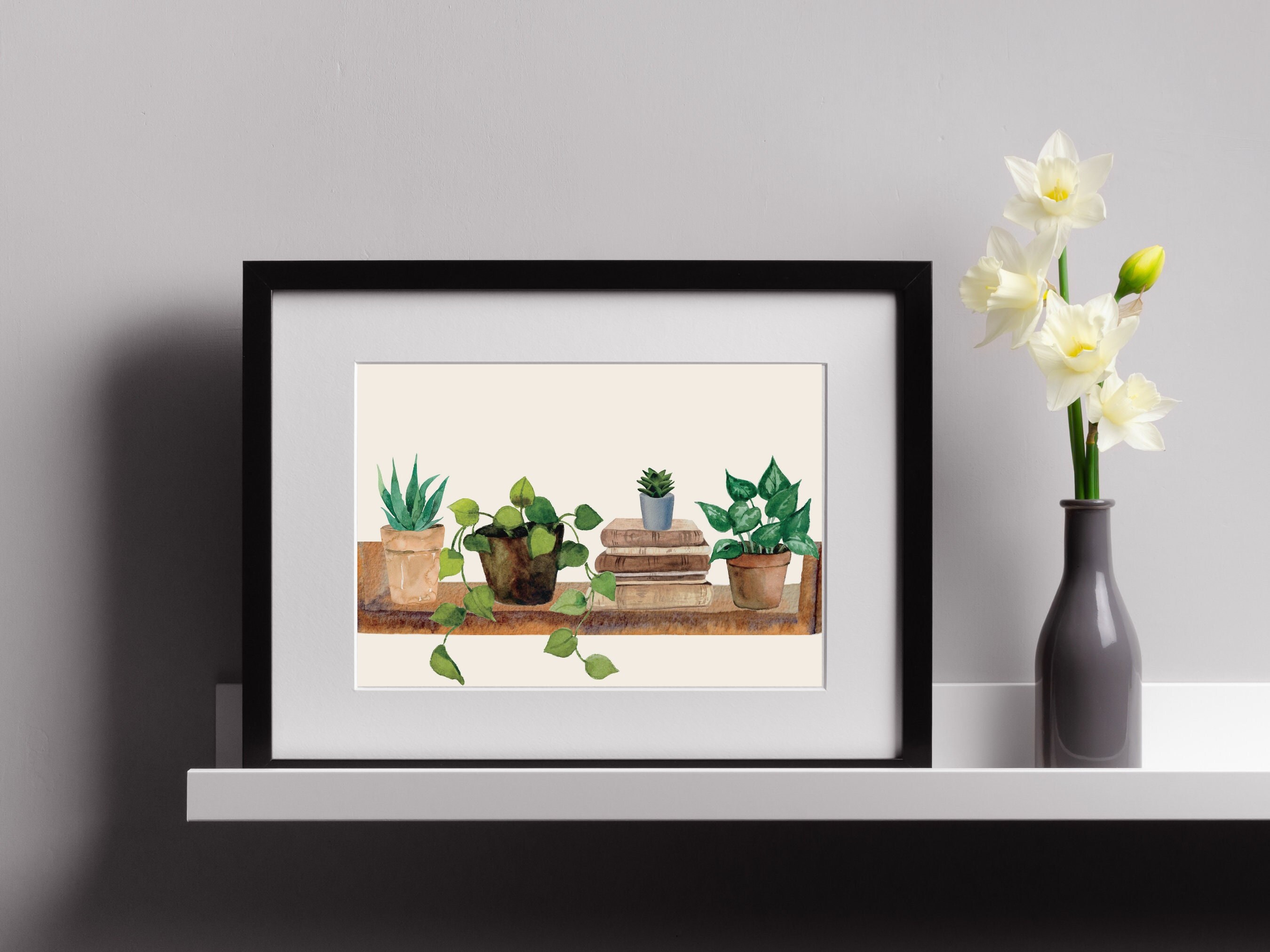 Houseplants Print Art, Boho Houseplants Printable Wall Art, Houseplants ...