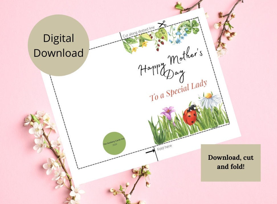 Printable Mother's Day Card, Mother's Day Card for Grandma, Miraculous ...