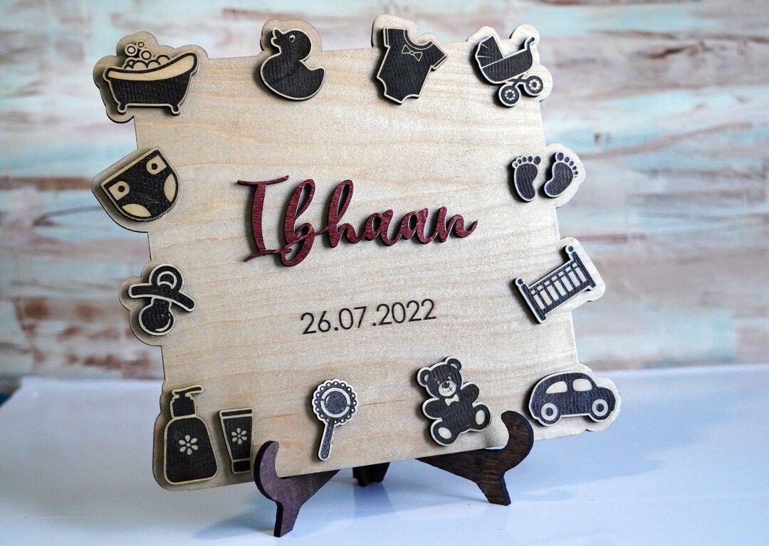 Personalized Custom Wooden Plaques | Newborn Gift | Wedding Gift | Baby ...