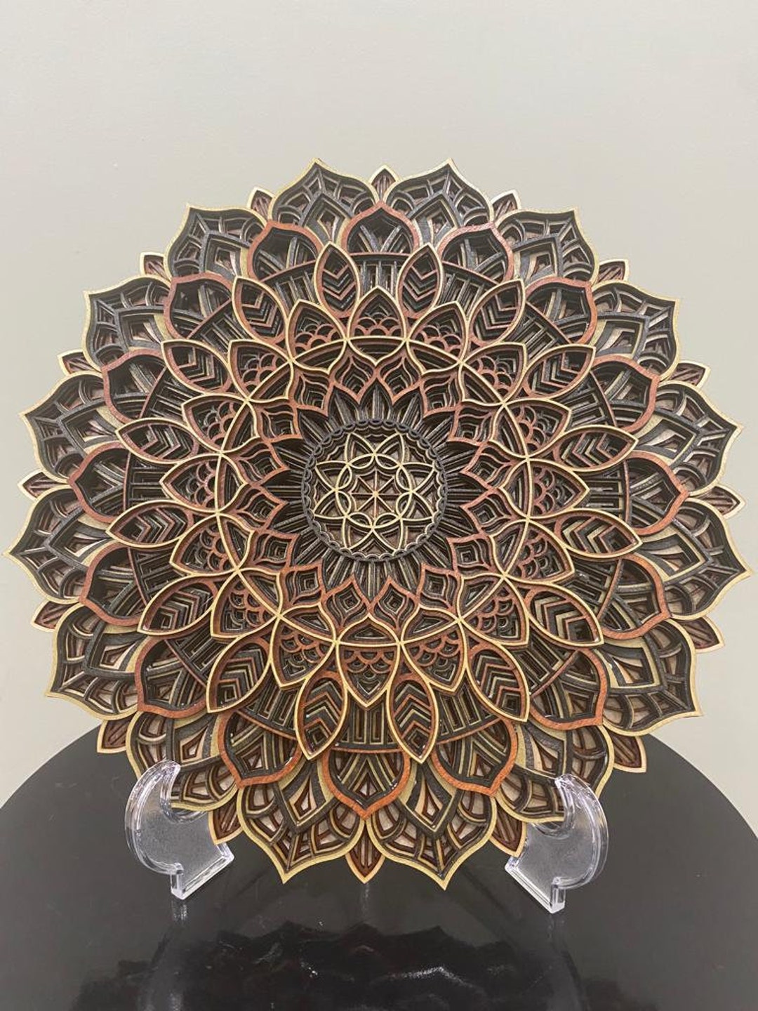 Wooden Mandala Art | Multilayer Artwork | Home Decor - Etsy