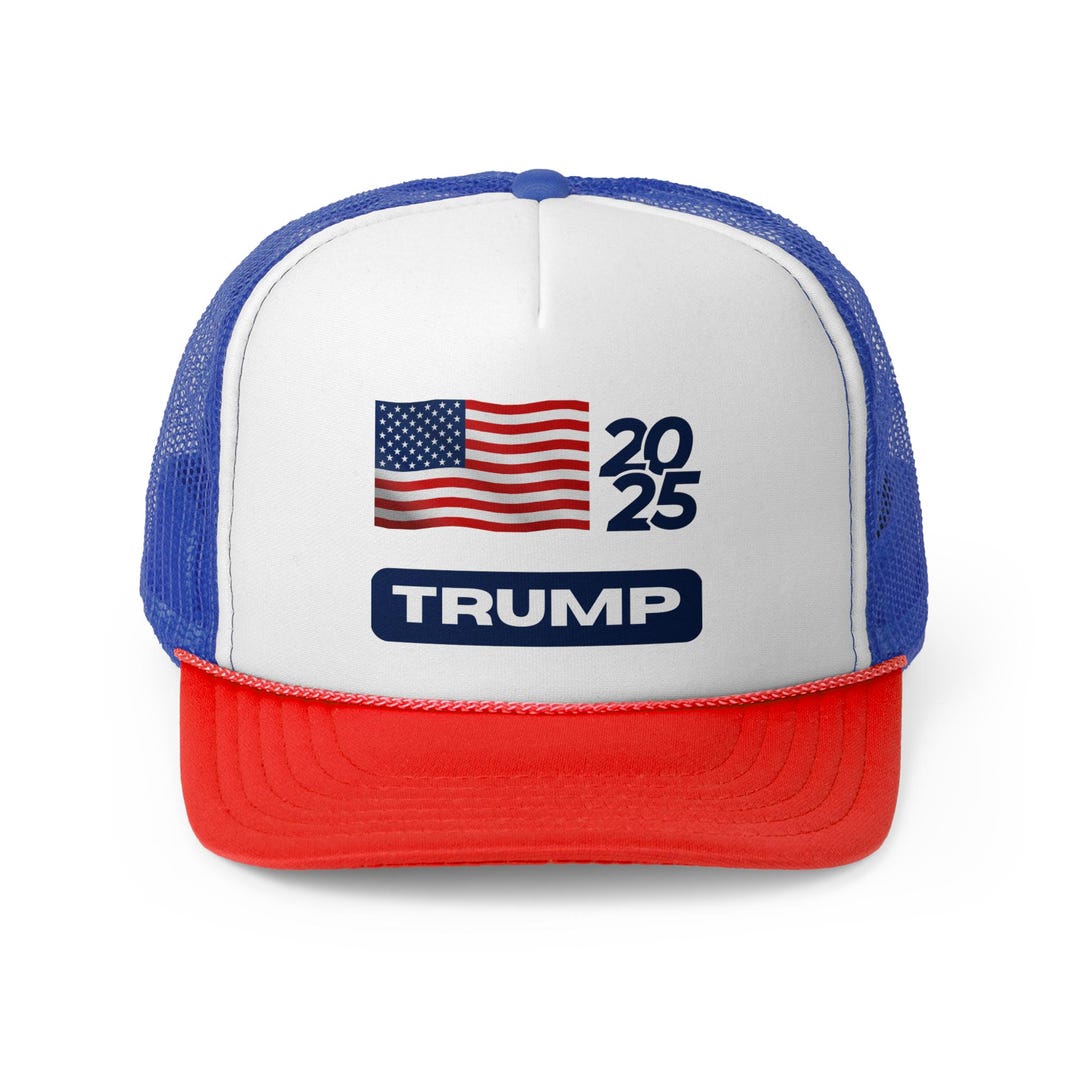 Trump 2025 Trucker Cap, American Flag Hat, Patriotic Headwear ...