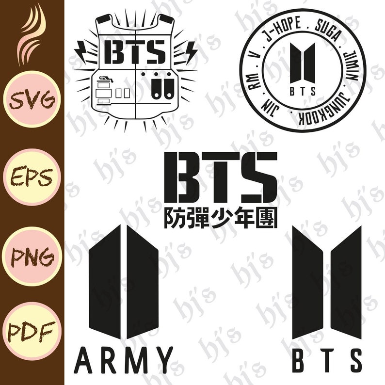 BTS Logo Svg BTS ARMY Logo Svg Bundle Eps-png-pdf-svg | Etsy UK