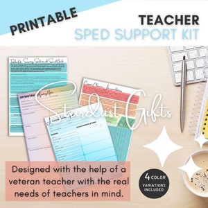 PRINTABLE Teacher SPED Support Kit General Education - Etsy