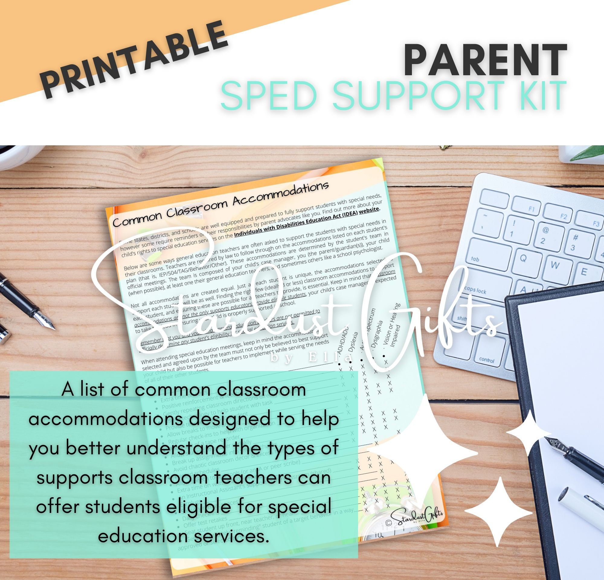PRINTABLE Parent Special Education Support Kit Back to - Etsy