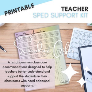 PRINTABLE Teacher SPED Support Kit General Education - Etsy