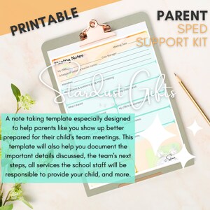 PRINTABLE Parent Special Education Support Kit Back to - Etsy