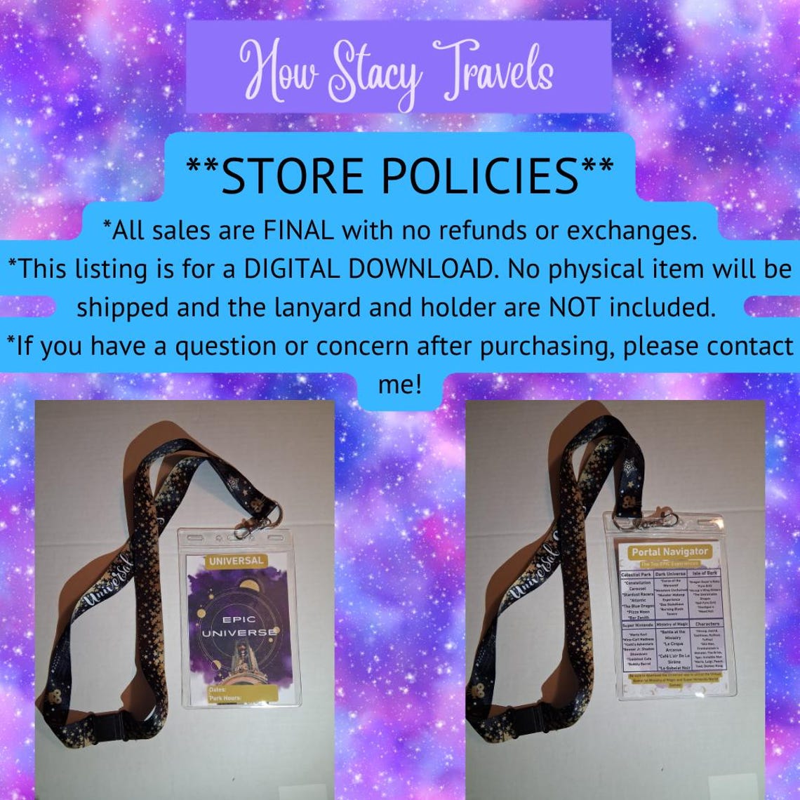 Universal Epic Universe Printable Lanyard | Portal Navigator Map & Ride ...
