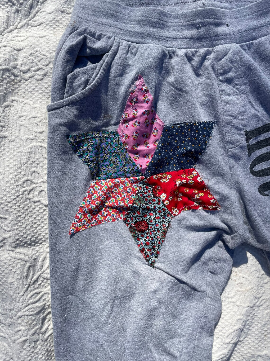 Thou Shall Not Try Me Quilted Sweatpants Handmade Upcycled Pants Quilt ...