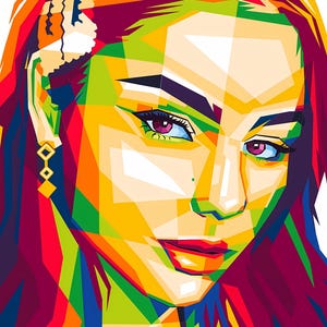 WPAP Style Pop Art Portrait - Custom Digital Illustration From Photo ...