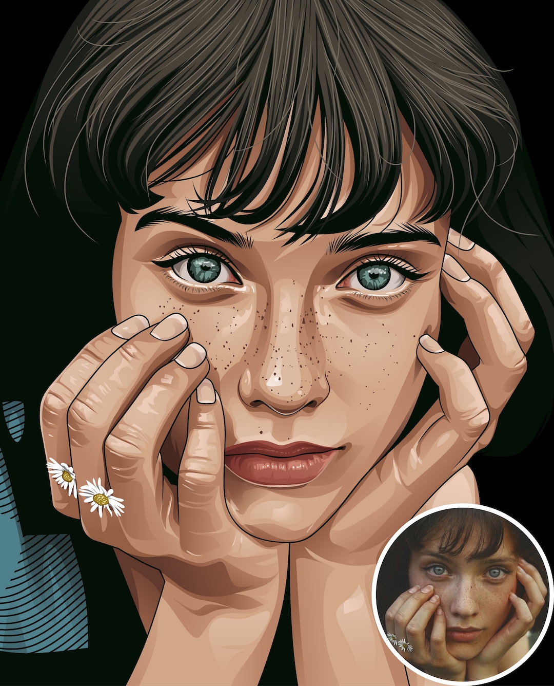 Custom Individual Cartoon Portrait - Personalized Digital Art From ...