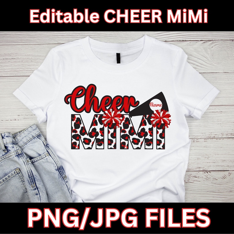 Editable Cheer Mimi PNG/JPG - Etsy