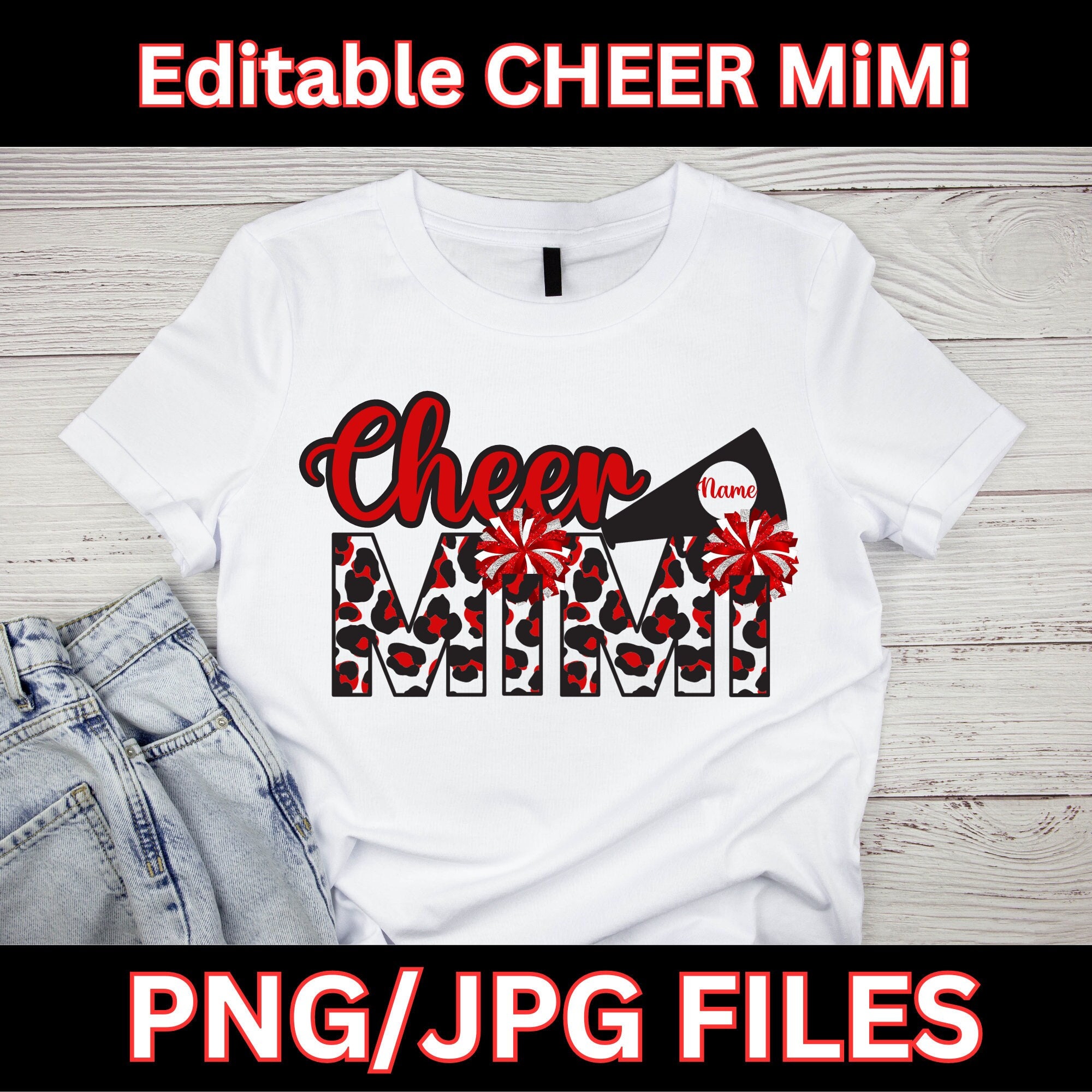 Editable Cheer Mimi PNG/JPG - Etsy