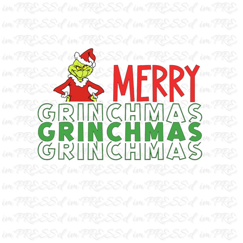 Merry Grinchmas Grinch - PNG/JPG File - Etsy