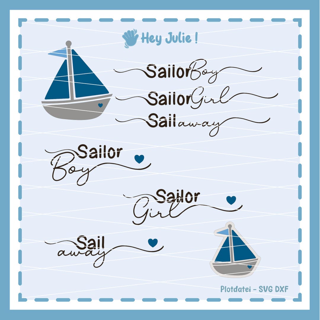 Plotter and Laser File Sail Away - Etsy