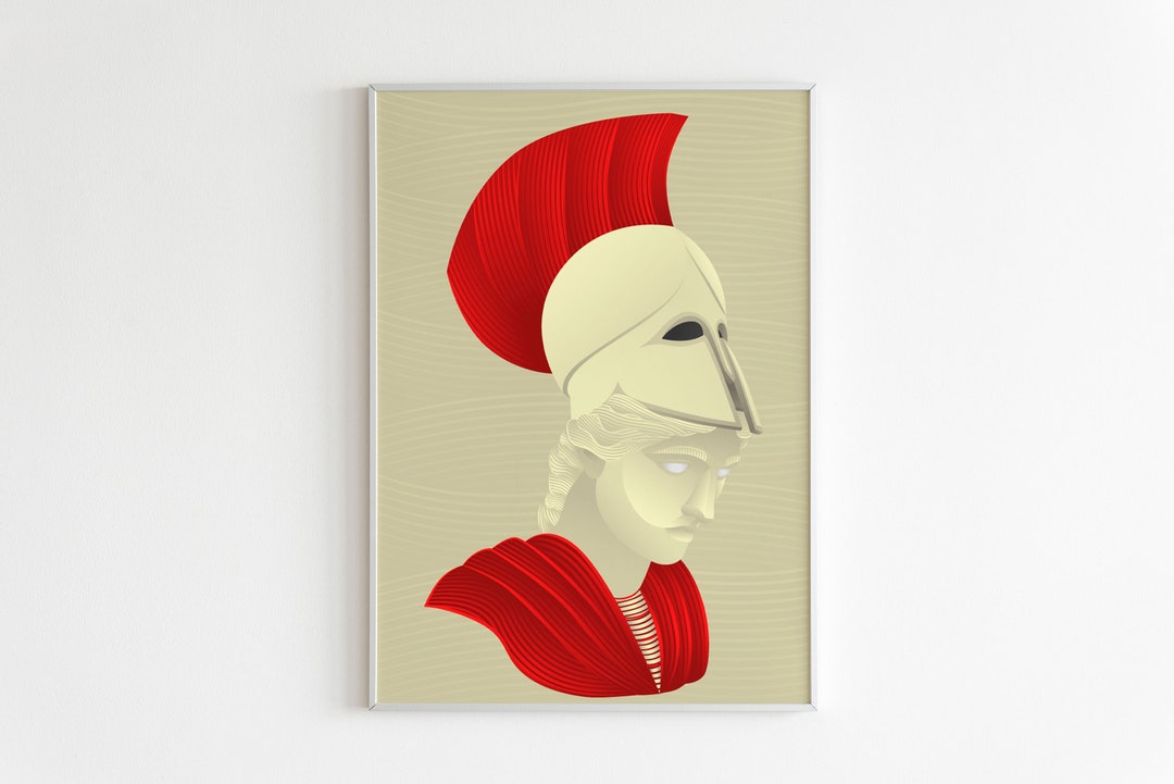 Line Art Athena Poster - Etsy