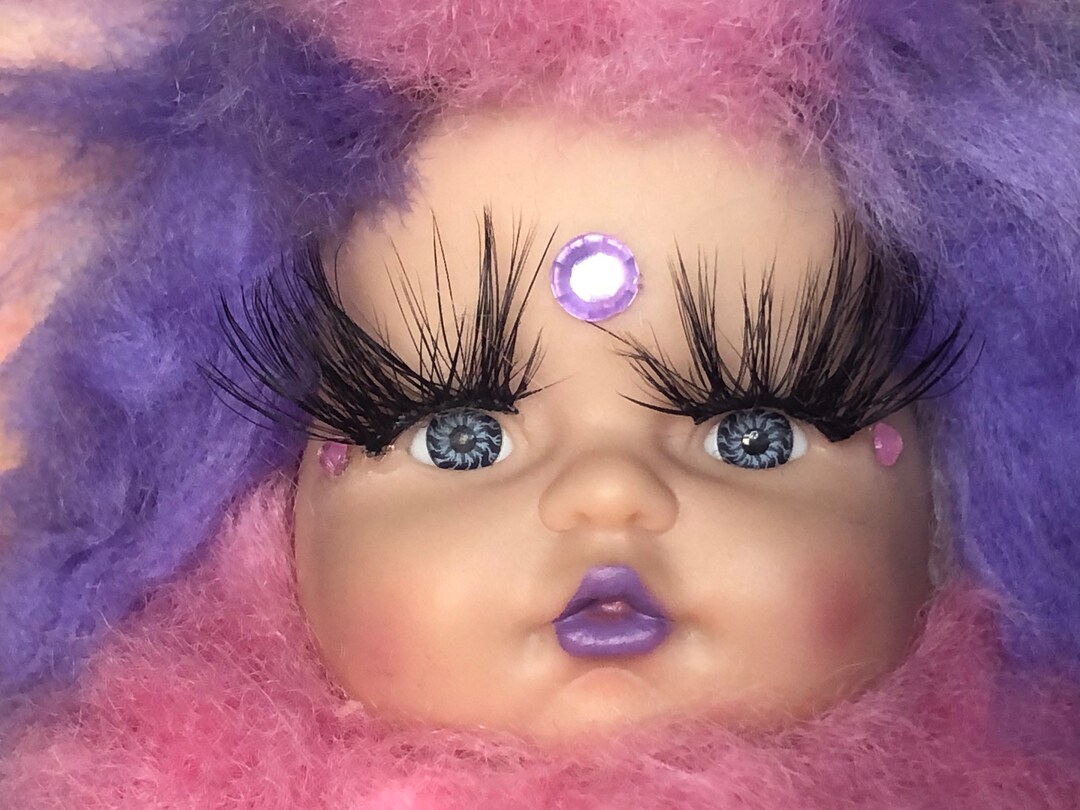 Custom Needle Felted Babydoll Furby Bedazzling Pink Cutie. Recycled ...