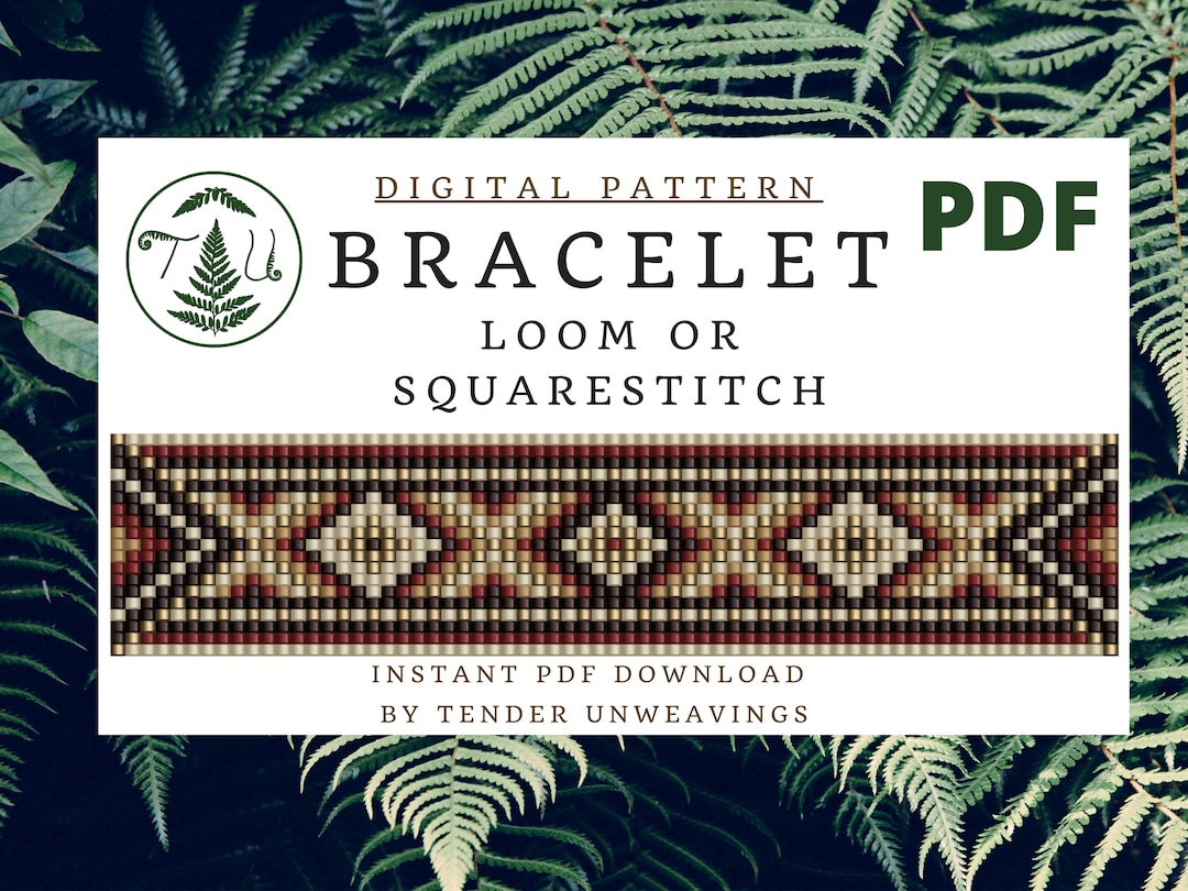 Bead Loom Pattern, Beading Pattern, Loom Pattern, Beaded Bracelet ...