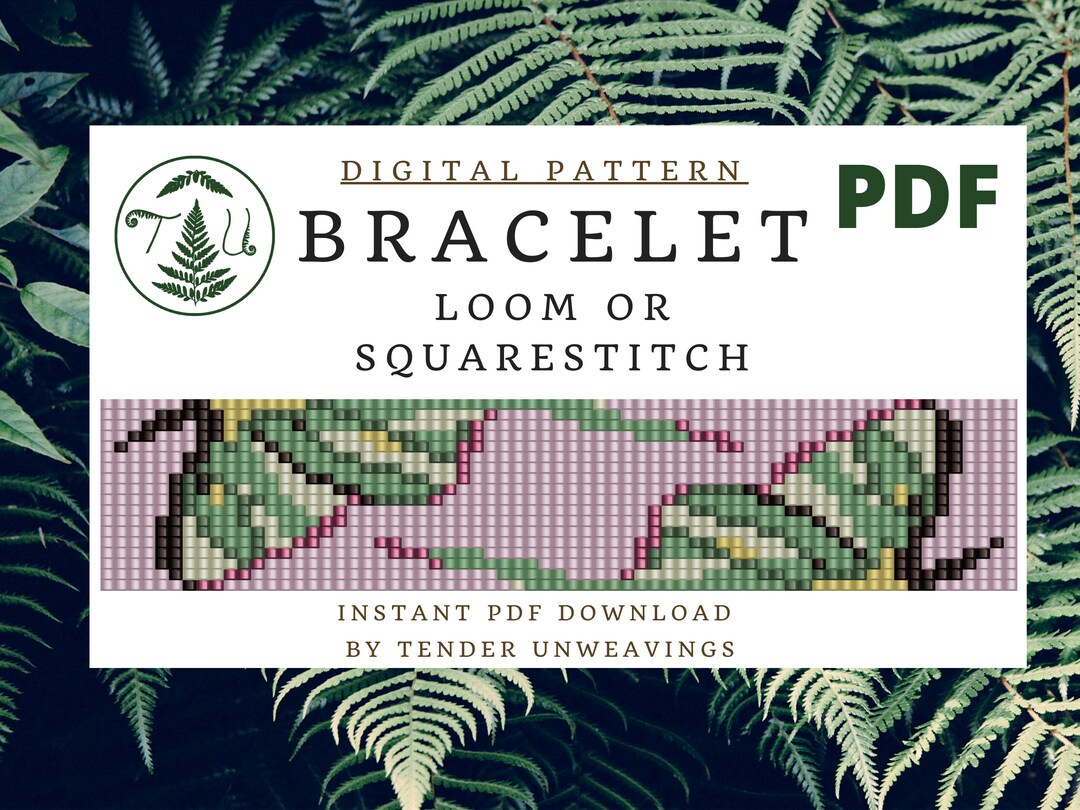 Luna Moth Loom Pattern, Beading Pattern, Loom Pattern, Beaded Bracelet ...