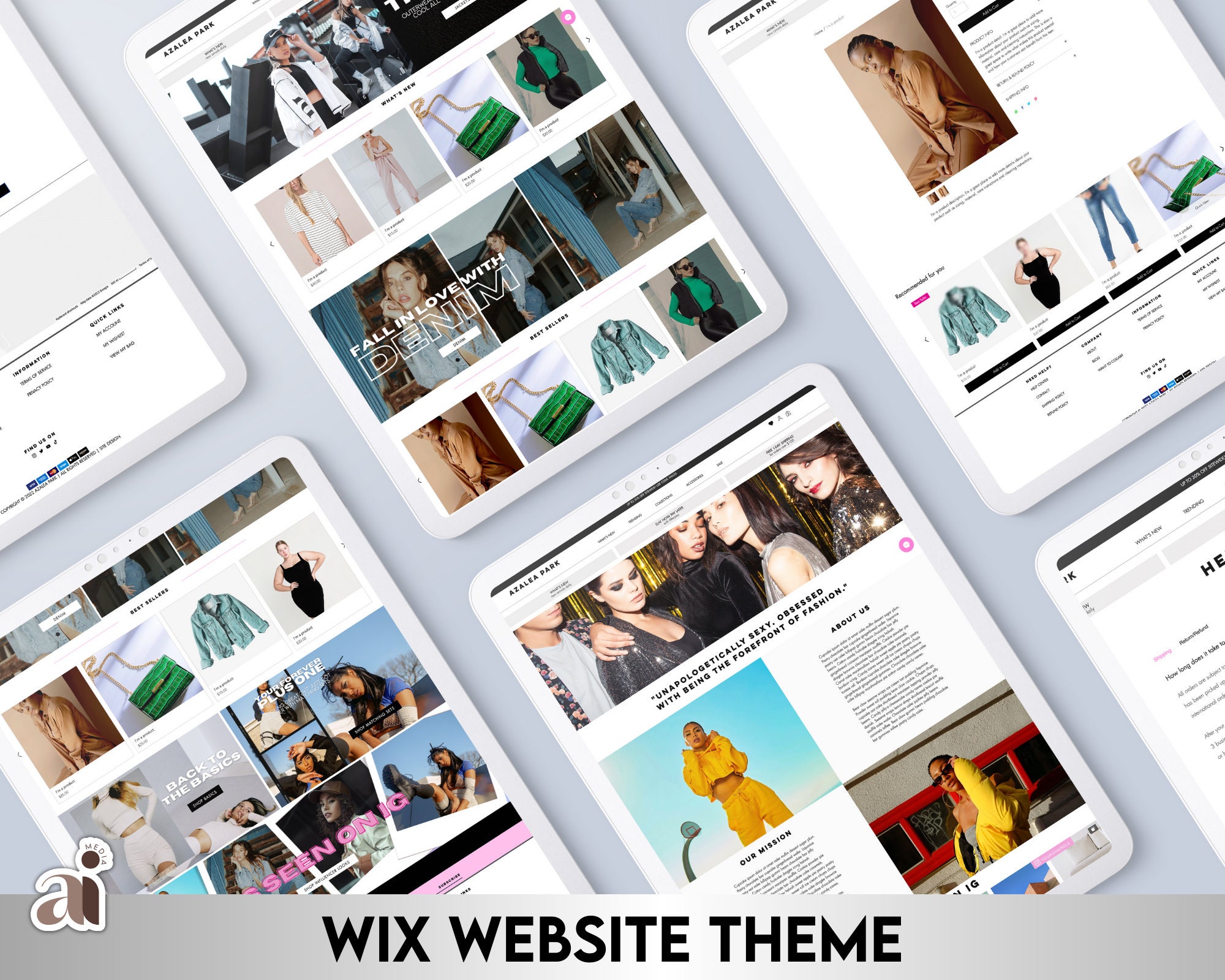 Clothing Ecommerce Wix Website Template for Small Businesses Creative ...