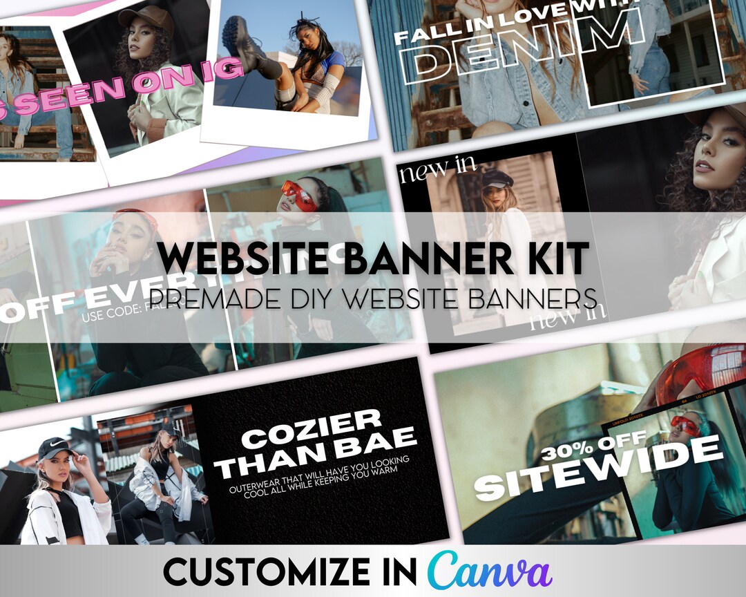 Editable Boutique Website Banners | Canva Template | Shopify Banner ...