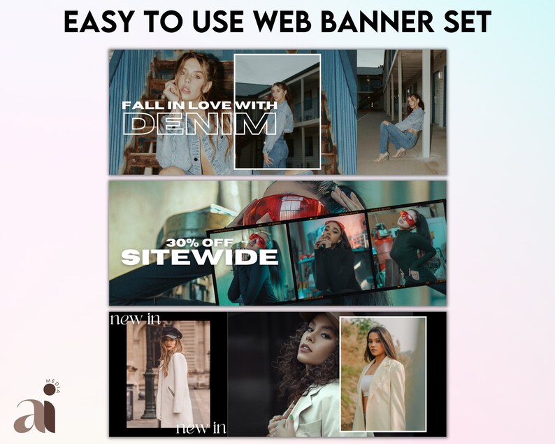 Editable Boutique Website Banners | Canva Template | Shopify Banner ...