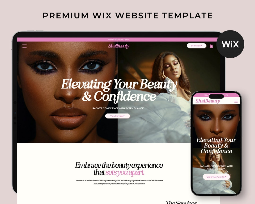 Wix Website Template for Beauty Brand or Salon, Makeup Artist ...