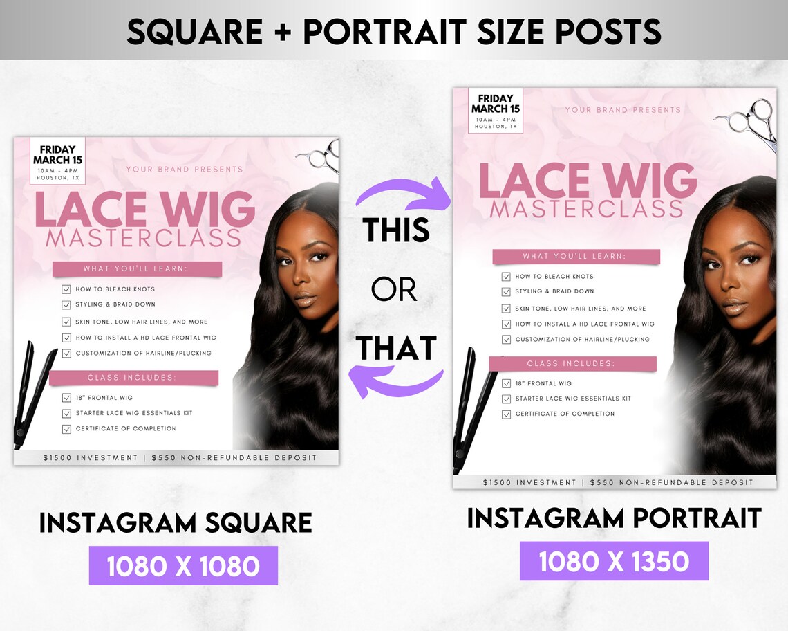 Editable Course Flyer Template | Luxury Girly Aesthetic | Pink Master ...