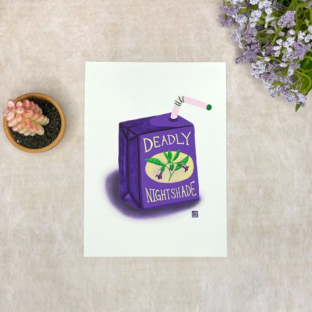 Enchanting Deadly Nightshade Art Print - Bewitching Poison Juicebox ...