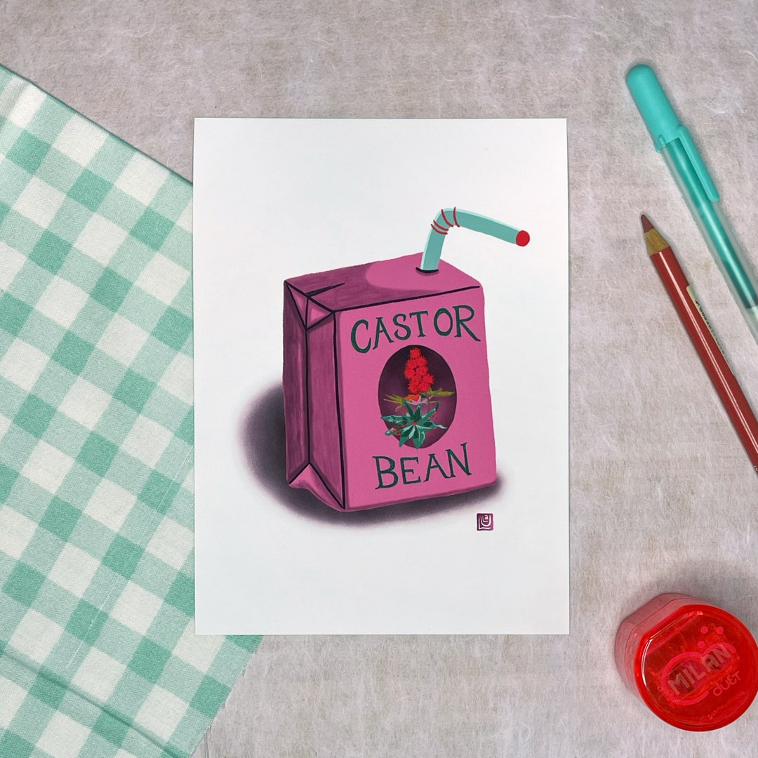 Dark and Whimsical Castor Bean Juice Print - Poison Juicebox Art - Wall ...