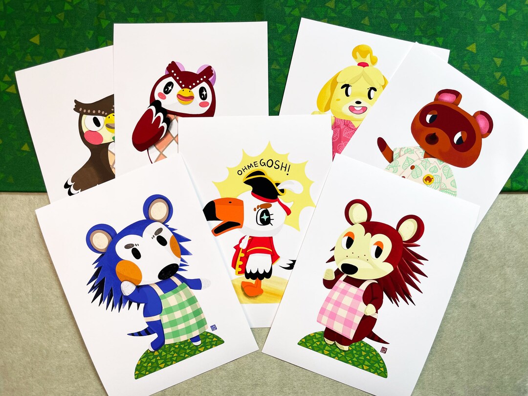 Adorable Animal Crossing Art Prints - Decorate With Cute Companions - Etsy