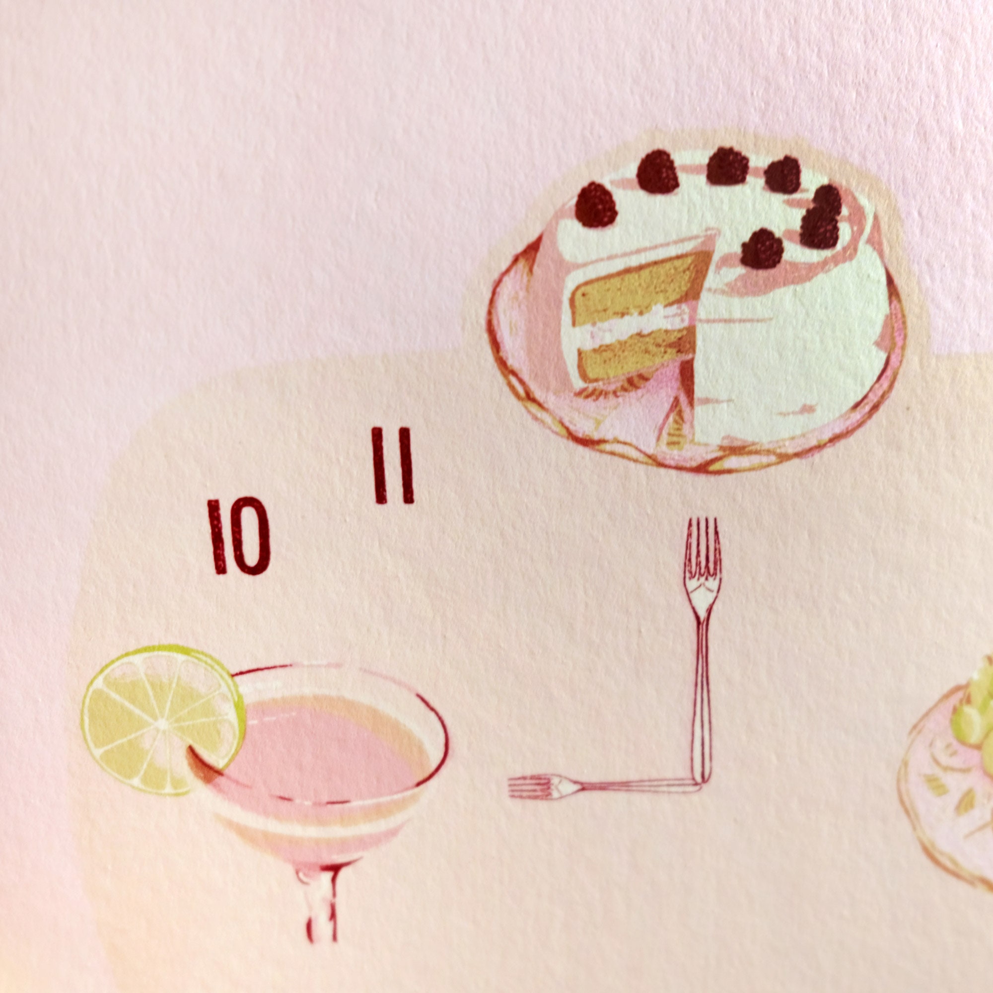Sweet Time: Cake O'clock Art Print - Kitchen Wall Decor - Etsy