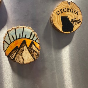 Custom Woodburned Magnets - Etsy