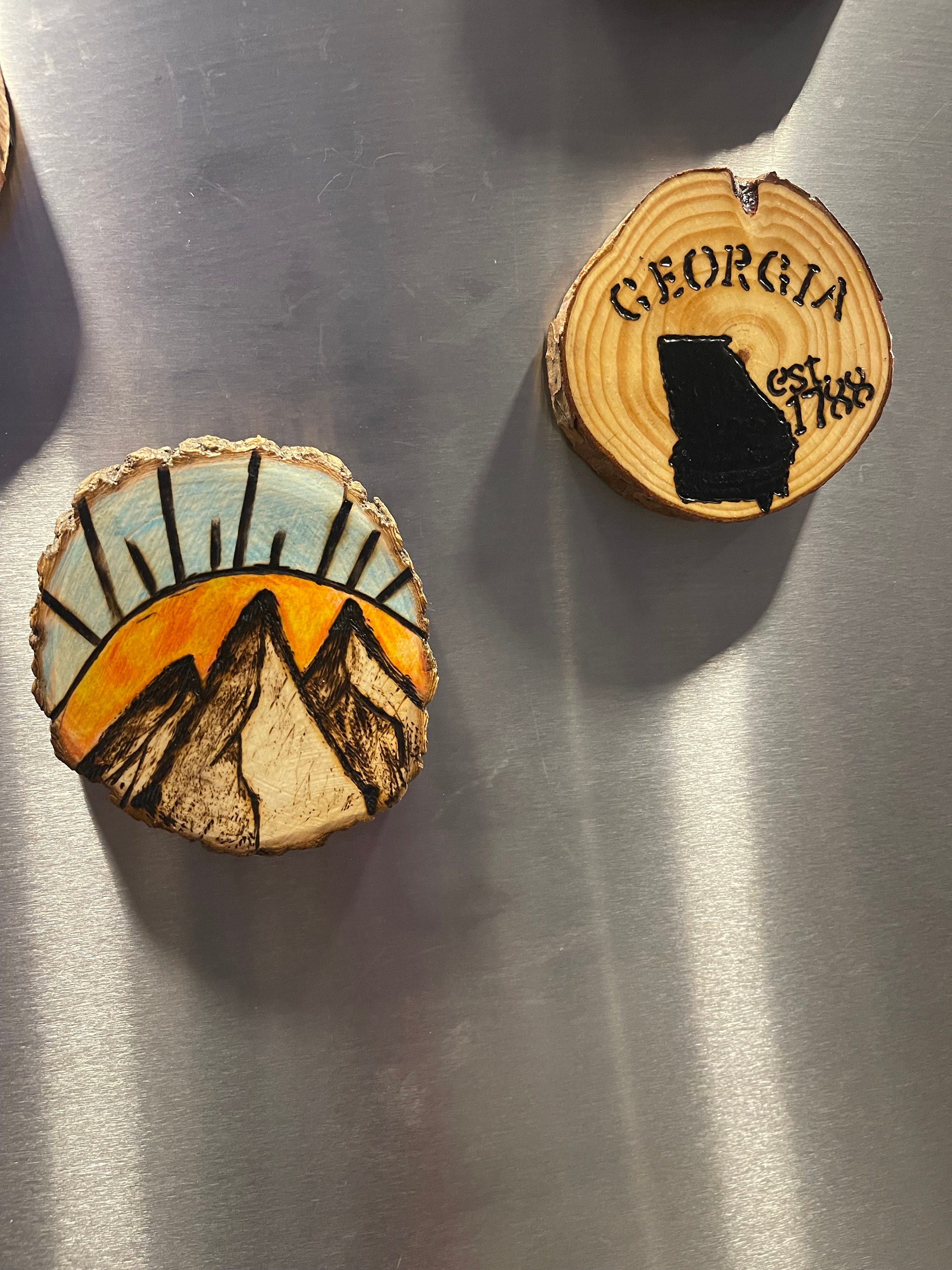 Custom Woodburned Magnets - Etsy
