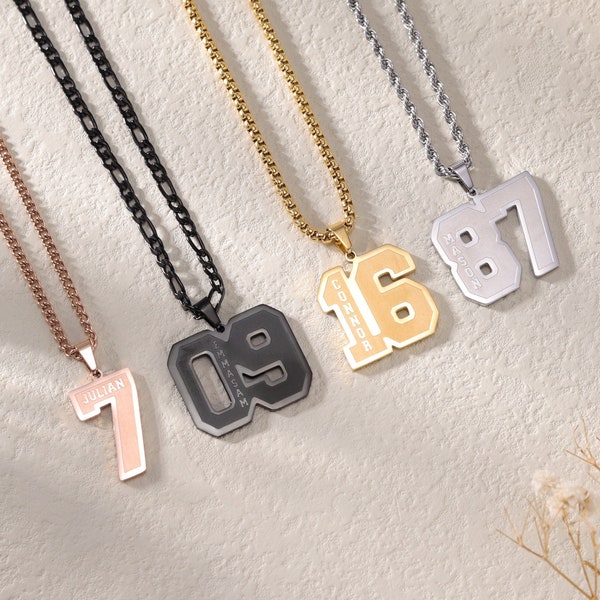 Number Necklace - Etsy